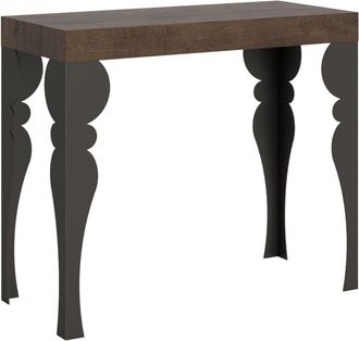 Itamoby Console extensible 90x40/300 cm Paxon Noyer Structure Anthracite
