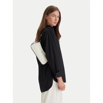 Calvin Klein Handtasche Calvin Klein Ck Canvas Small Shoulder Bag LV04F3347G Wei&szlig;