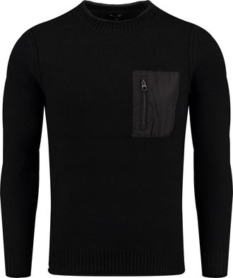 Key Largo Key Largo Herren KLFLOOR Round Pullover, Black (1100), Small