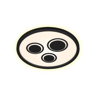 Briloner Briloner Leuchten - LED Deckenleuchte, Deckenlampe inkl. Hintergrundbeleuchtung und Dekorelemente, 22 Watt, 3.000 Lumen, 3.000 Kelvin, Weiß-Schwarz, 4