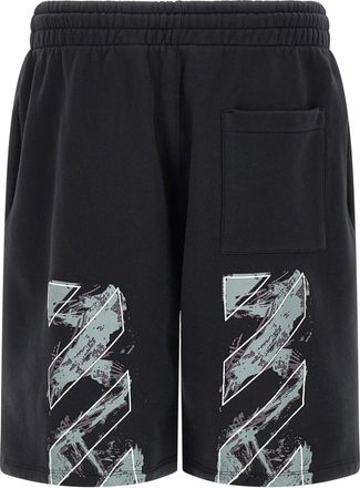 Off-white Bermuda Shorts - Black