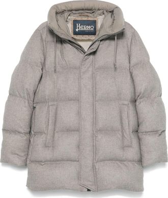 Herno Gef&uuml;tterte Kapuzenjacke - Grau