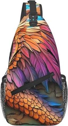 Generic Sac &agrave; bandouli&egrave;re 3D Dragon couleur sac &agrave; bandouli&egrave;re sac &agrave; dos de voyage sac &agrave; dos bandouli&egrave;re pour homme sac &agrave; dos de randonn&eacute;e sac &agrave; dos