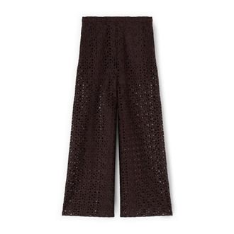 Motivi Palazzo-Hose aus Makramee-Spitze - - Trousers - Damen - Braun - 2XS