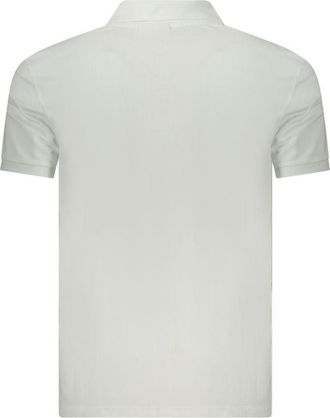 Calvin Klein Embroidered Logo Cotton Polo - White
