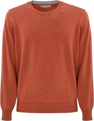 Brunello Cucinelli Rundhalspullover - Orange