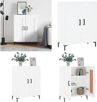 vidaXL Vidaxl - Buffet blanc 69,5x34x90 cm bois dingénierie - Buffet Blanc - Meuble Rangement - Armoire Cuisine - Commode - Mobilier Salon - Home & Living