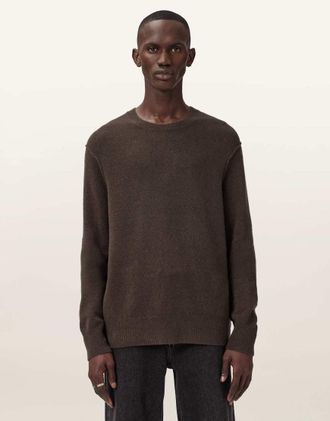 AllSaints Statten - Pull ras de cou - Marron taupe-Brown
