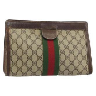 Gucci Pochette Vintage en Plastique Pre-owned - Femme - Pre-owned - Beige - Taille: ONE Size
