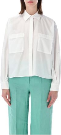 Max Mara Femme, Blouses et Chemises, Blanc, Taille: 38 FR Tenue Shirt