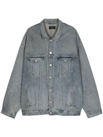 Balenciaga veste &agrave; logo imprim&eacute; - Bleu