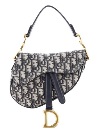 Dior Saddle Handbag Oblique Canvas Mini shoulder bag - Bleu
