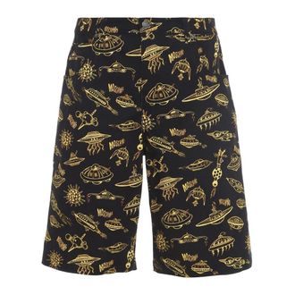 Moschino Spaceship Print Stretch Shorts - - Shorts - Herren - Schwarzk - XL
