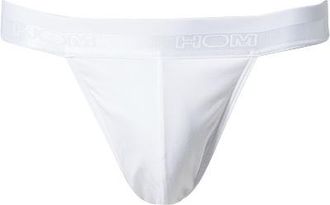 HOM Herren Tanga wei&szlig; Viskose/Modal unifarben