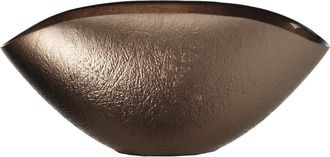 Leonardo Leonardo Como, Design-Schale aus Glas, 1 Stück, braun, elegante, moderne Glasschale mit schimmernder, strukturierter Oberfläche, 13 x 28 x 14 cm (HxBx