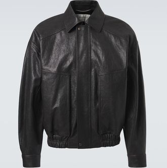 Saint Laurent Veste blouson en cuir