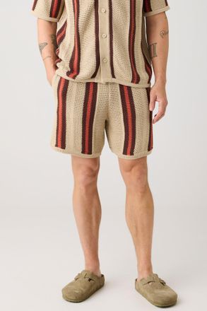 Knowledge Cotton Apparel Herren vegan Strickshorts Fig Loose Rot