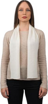 DALLE PIANE CASHMERE Mini Écharpe 100% cachemire - Made in Italy - Femme/Homme, Couleur: Crème, Taille unique