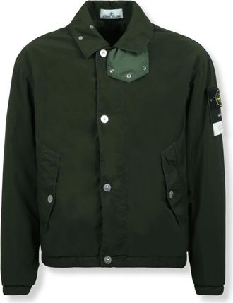 Stone Island Homme, Vestes, Vert, Taille: XL Veste Coach L&eacute;g&egrave;re et Compacte Touch Poly-TC