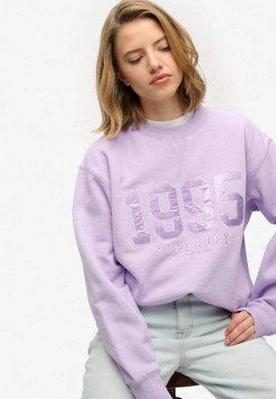 Superdry Sweatshirt VARSITY SATIN APPLIQUE CREW