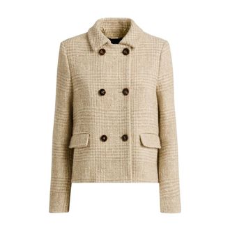 Kiton Eleganter Wollmischungs-Peacoat - - Coats - Damen - Beige - M