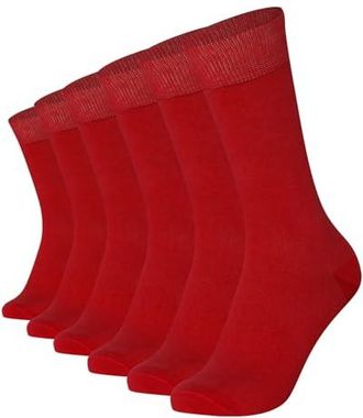 MySocks MySocks Plaine Cheville Chaussettes, Bordo, 6 Paires 40-45
