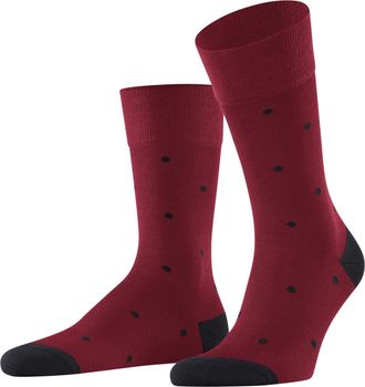 Falke Herren Socken Dot M So Baumwolle gemustert 1 Paar, Rot Scarlet 8228, 47-50