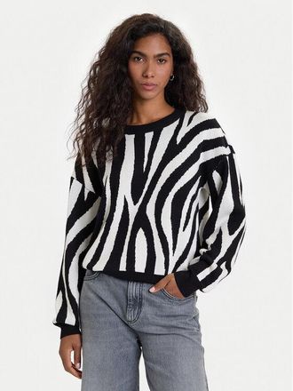 Vero Moda Pullover Siljeanimal 10330808 Wei&szlig; Regular Fit