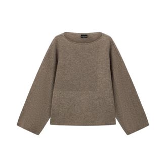 Emporio Armani Pullover Wolle Kaschmir - - Knitwear - Damen - Braun - S