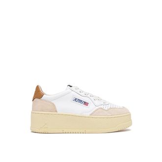 Autry Femme, Chaussures, Blanc, Taille: 39 EU Medalist Platform Baskets