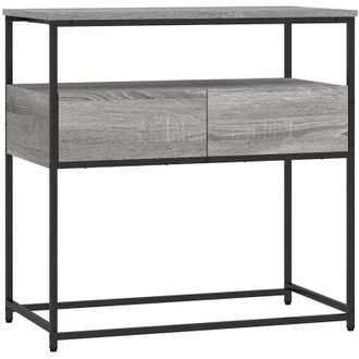 vidaXL Table console sonoma gris 75x40x75 cm bois ding&eacute;nierie vidaXL