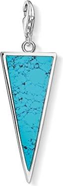 Thomas Sabo Femme Charm Pendentif Triangle Turquoise Argent Argent Sterling 925 Y0024-404-17