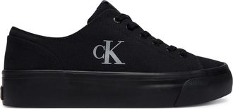 Calvin Klein Sneakers Calvin Klein Vulc Flatform Low Canvas Mg YW0YW01763 Schwarz