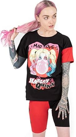 DC Comics Harley Quinn Pajamas Femmes Mad Love T-Shirt et Cyclisme XL