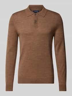 Christian Berg Slim Fit Strickpullover mit Polokragen