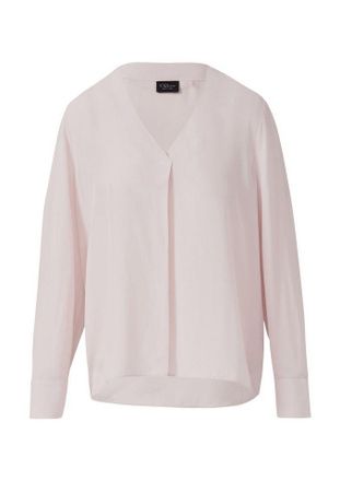 s.Oliver Langarmbluse Bluse Semitransparente Tunika-Bluse aus Viskose