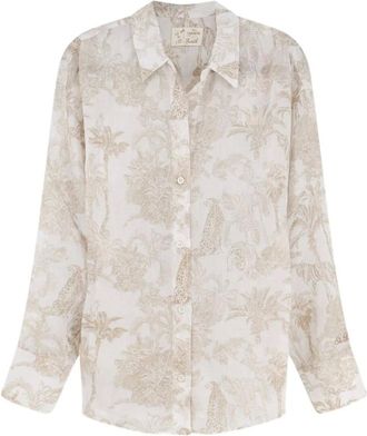 MC2 Saint Barth Femme, Blouses et Chemises, Beige, Taille: 38 FR Cristel Shirt