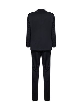 Kiton Mens Suit Navy Blue Virgin Wool Suits