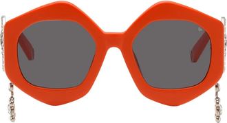 Philipp Plein Femme, Accessoires, Orange, Taille: ONE Size Lunettes de soleil