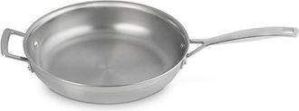 LE CREUSET Poêle, 28 cm, Inox 3-ply Intégral, Compatible avec Toutes Sources de Chaleur (Induction et Four Inclus), Argenté,96200228001100