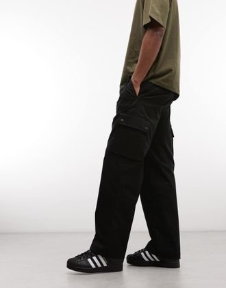 HUGO BOSS Craysen - Pantalon cargo droit habill&eacute; - Noir