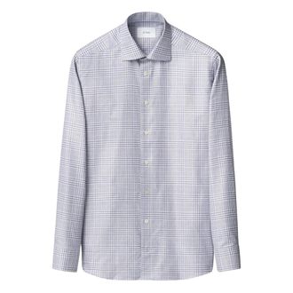 Eton Bold Check King Twill Shirt - - Shirts - Herren - Blau - 5XL