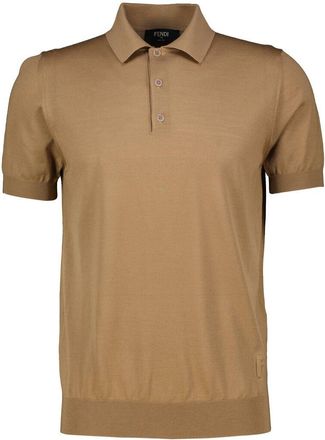 Fendi Herren Strickpoloshirt mit Wolle
