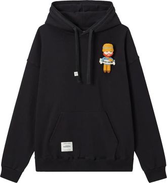 Musium Div. Hoodie mit Applikation - Schwarz