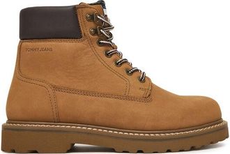 Tommy Jeans Schn&uuml;rstiefeletten Archive 01 Boot Hi Nubuck Wl Wr EM0EM01783 Hellbraun