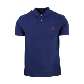 Ralph Lauren Kurz&auml;rmeliges Strick-Poloshirt - - Tops - Herren - Blau - XL