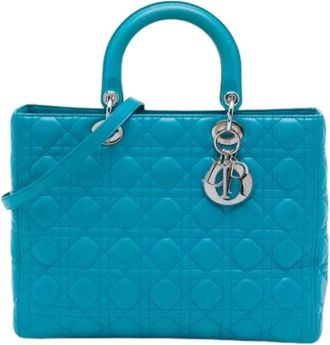 Dior Pre-owned Lady Dior Handbag - Femme - Pre-owned - Bleu - Taille: ONE Size