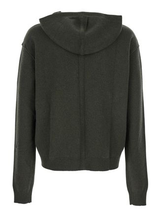 Rick Owens Mens Green Cashmere And Wool Sweatshirt Sweatshirts Sweater