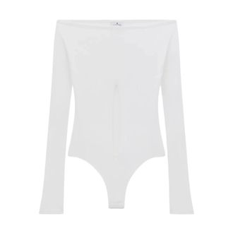 Courr&egrave;ges Femme, Tops, Blanc, Taille: 42 FR Body d&eacute;coup&eacute;
