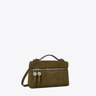 Tory Burch Damen Schlanke Romy Handtasche aus Wildleder mit Tragegriff oben